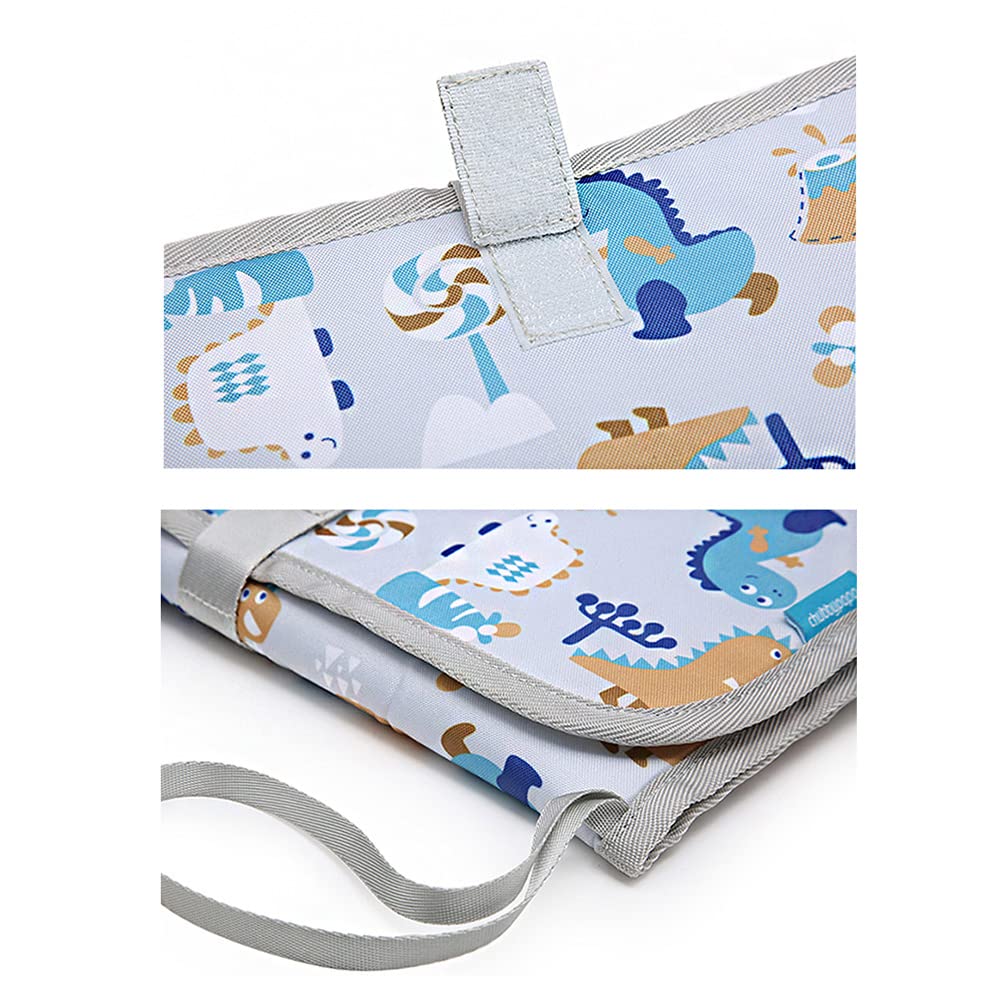 Portable Diaper Changing Pad - Waterproof Foldable Baby Changing Mat - Travel Diaper Change Mat - Lightweight Changing Pads for Baby - Baby Changer - Machine Washable - Small Changing Pad Silver