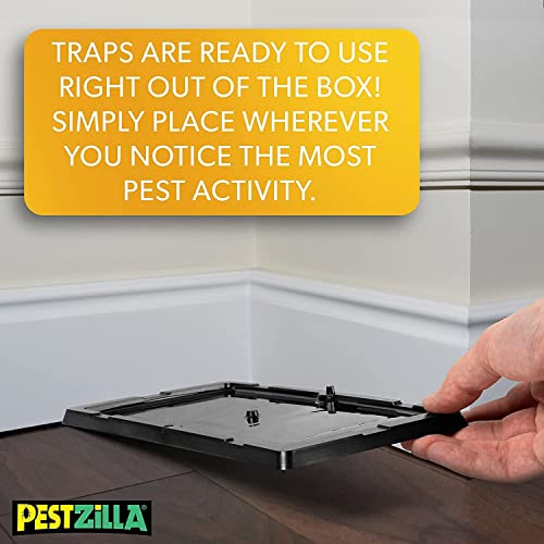 Pestzilla Baited Mouse Trap β Professional Strength Glue Rat Trap β 16 Glue Trays - Perfect for Household Pests & Mouse Traps Indoor and Around a Home