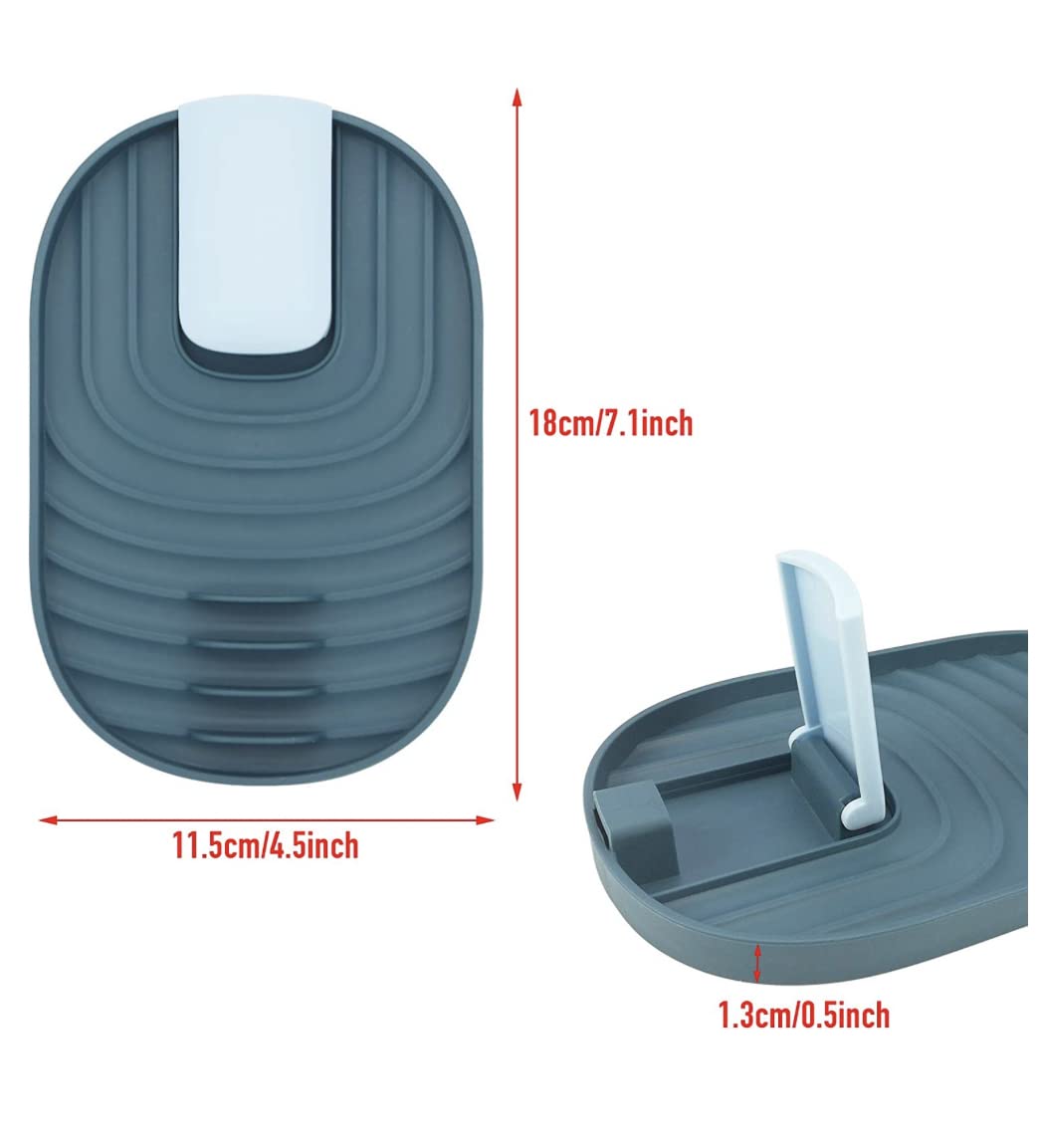 Multifunction Spoon Rest And Pot Lid Holder, Foldable Organizer Household Plastic Utensil Anti-Slip Pan Cover Holder Storage Rack Pot Lid Stand Spoon Shelf (White)