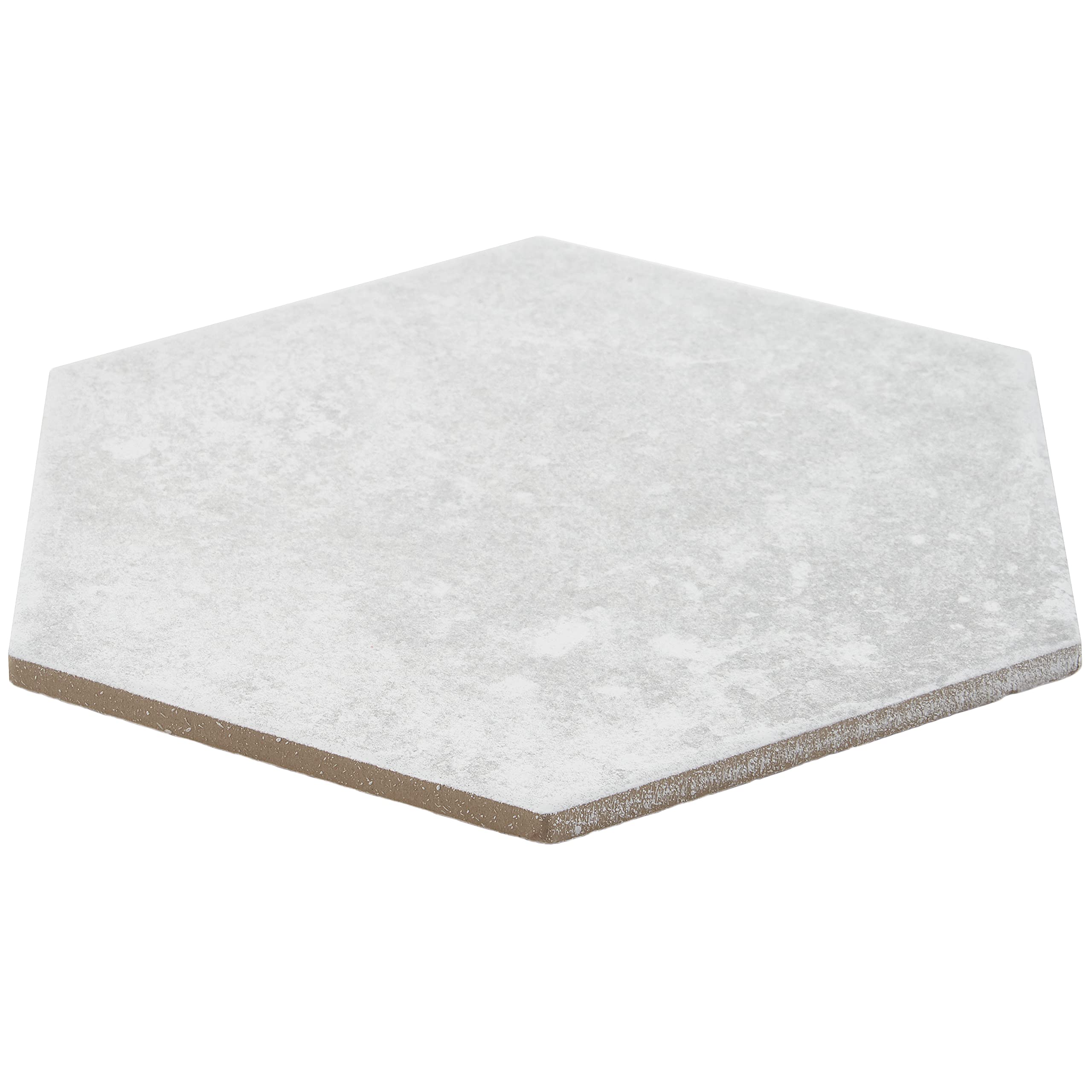 Ivy Hill Tile Hayes Blanco 8 in. Matte Porcelain Kitchen, Bathroom, Backsplash, Floor and Wall Terracotta Look Hexagon Tile Sample (Hayes Hexagon)