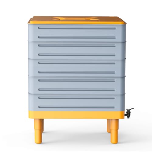 TOP XIAN 5-Tray Worm Composter,100L Worm Compost Bin for Vermicomposting Starter, Indoor & Outdoor Worm Farm Composting Bin, Worm Compost Bin for Recycling Food Waste