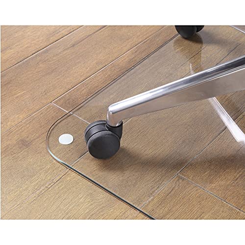 Lorell Tempered Glass Chairmat, 60", Clear