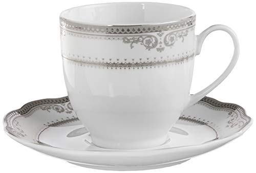 Lorenzo Import Victoria 57-Piece Wavy Porcelain Dinnerware Set