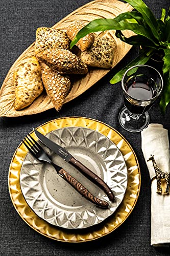 Laguiole Style de Vie steak knives Luxury Line, set of 6, wenge wood, black