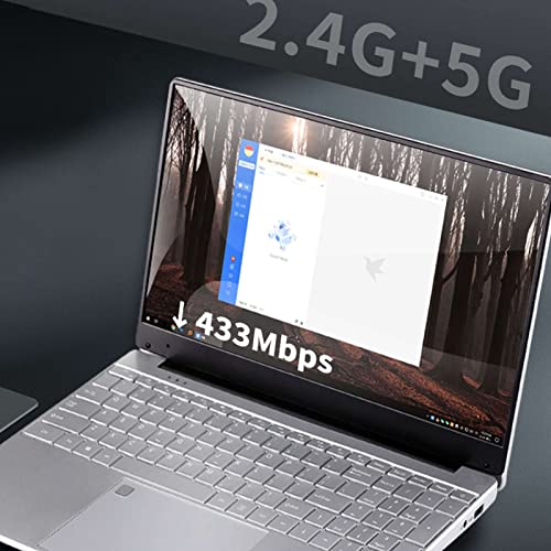 Pomya 15.6in Laptop, Laptop Computer, 8G RAM 128GB SSD Quad Core IPS HD Screen 1920x1080 WiFi Backlit Keyboard, Support BT Speaker Microphone(#1)
