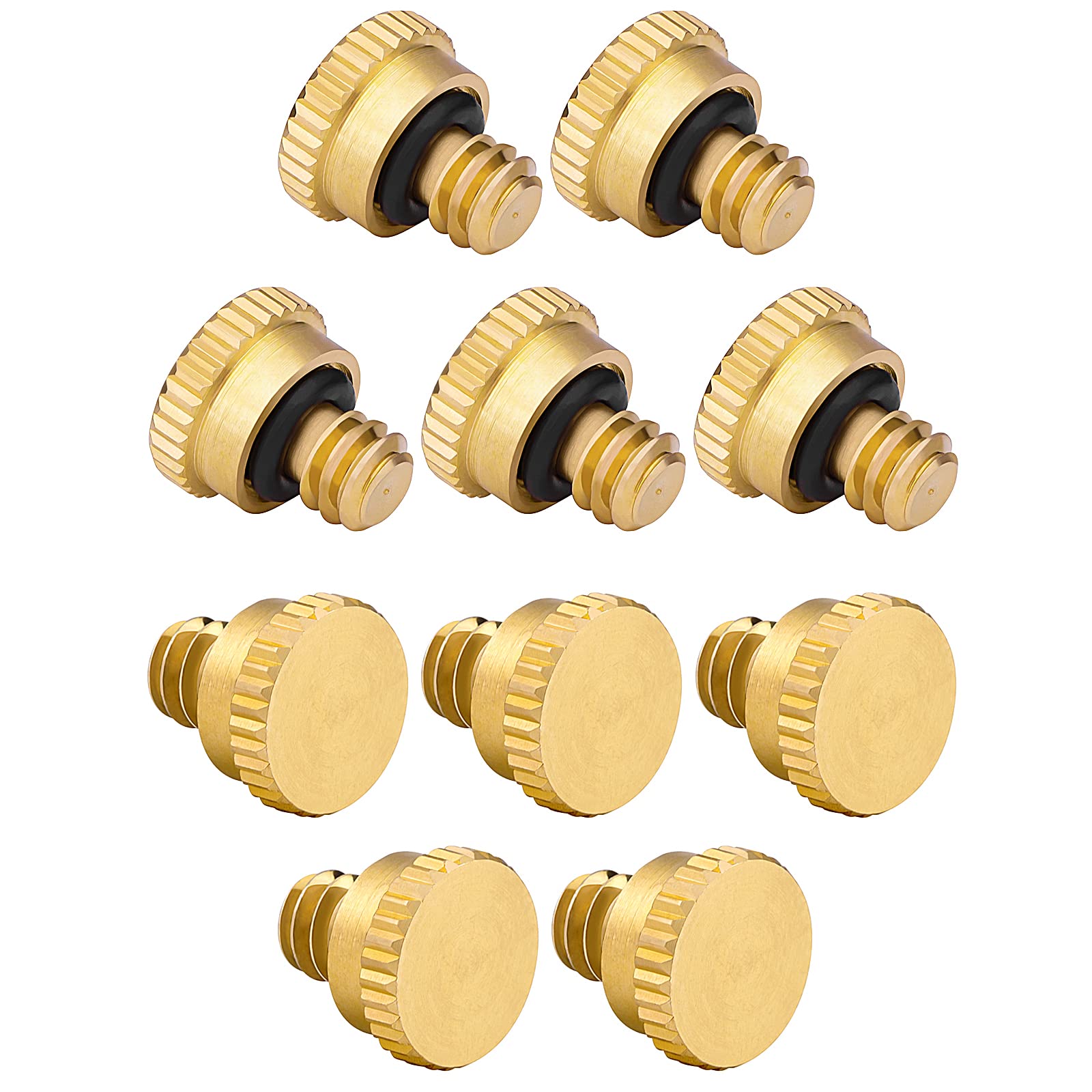 Petutu 10 Pack Brass Misting Nozzle Plug for Outdoor Cooling System