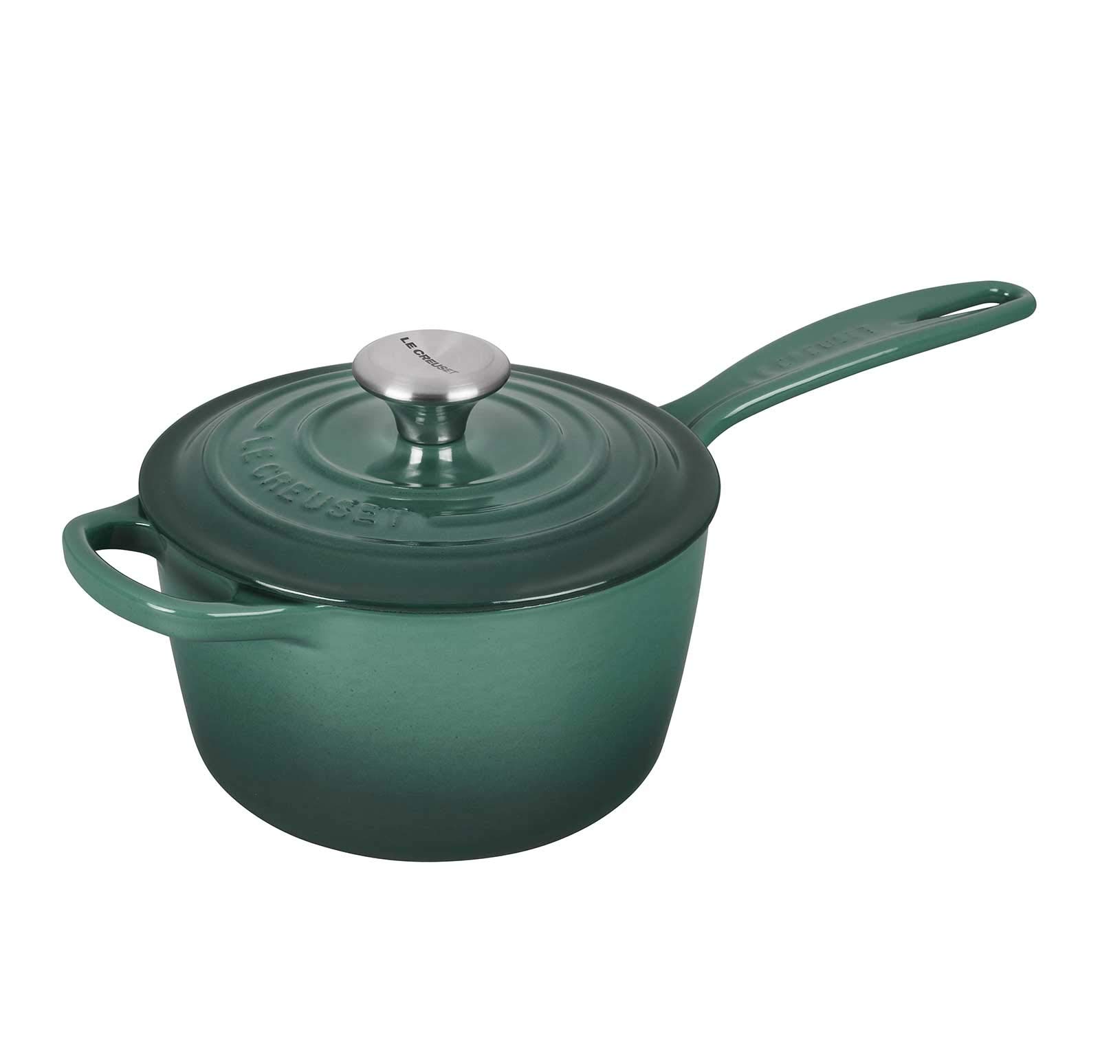 Le Creuset 8 Piece Multi-Purpose Enameled Cast Iron with SS Knobs, Stoneware, and Toughened Nonstick PRO Fry Pan Complete Cookware Set - Oyster