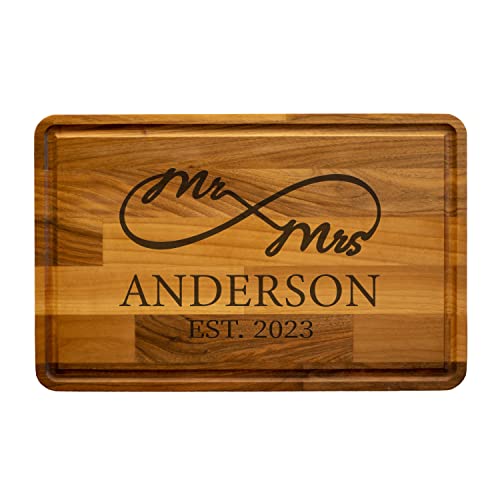 Personalized Cutting Board | Couple Cutting Board | Customized Cutting Board | Handmade Cutting Board | Couple Gift | Wedding Cutting Board | Anniversary Gift for Couple (Without Handle)