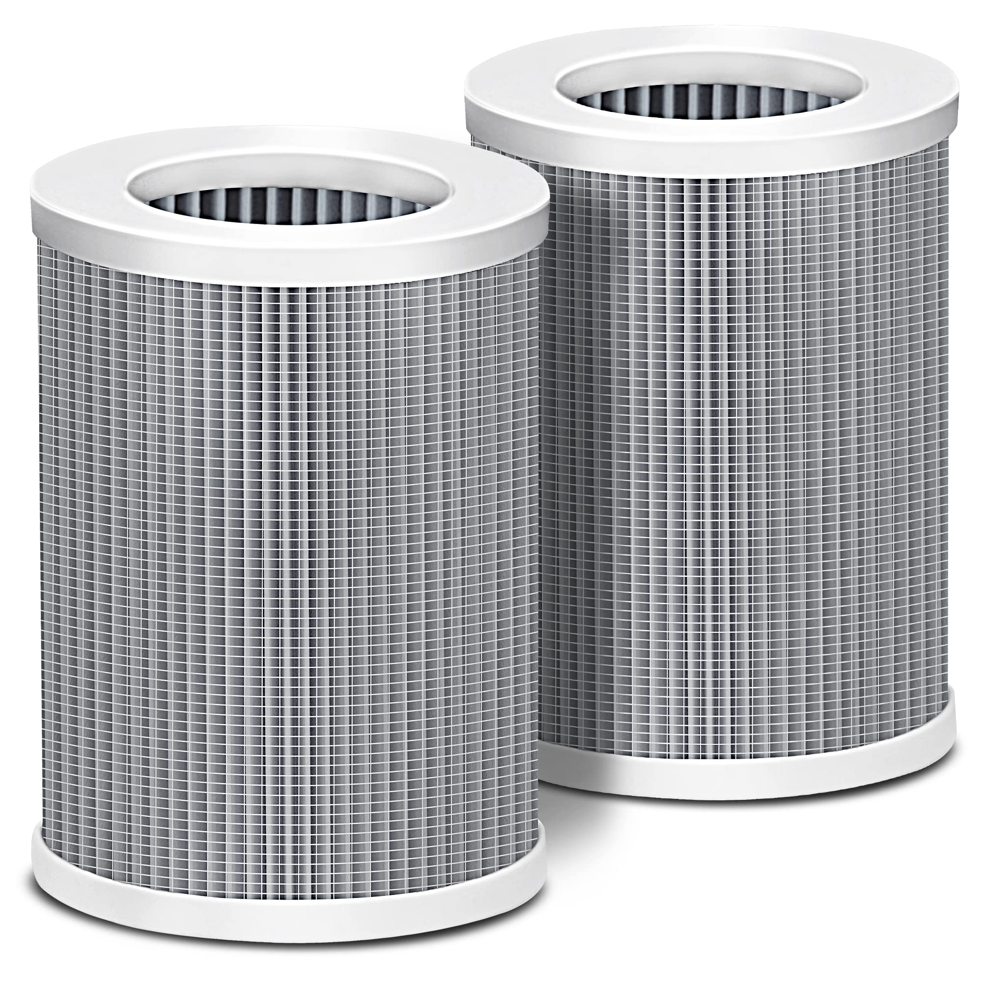 MINI Portable Filter Replacement Compatible with Pure Enrichment Filter, PureZone Mini True HEPA Air Filter Part# PEPERSAP, Premium True HEPA with Carbon Pre-filter 2-IN-1, 2-Pack