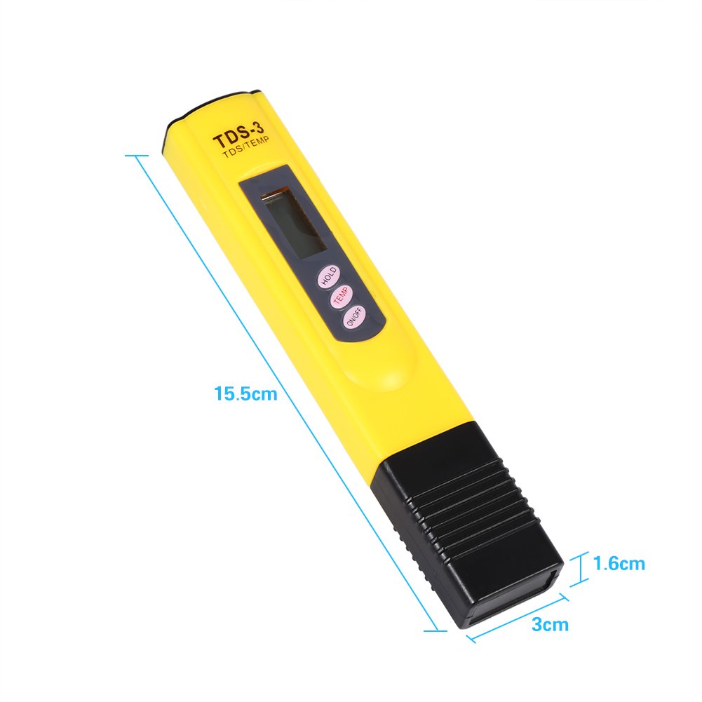 plplaaoo TDS Tester,Portable Water Quality Meter LCD Pen for The aquaculture Industry Hospitals, Swimming Pools, Household tap Water Quality Testing, with 0-9990 PPM Measurement Range (Grey), tds