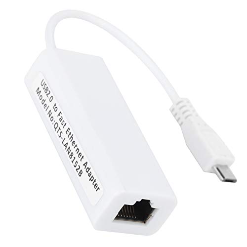 Micro USB to RJ45 Ethernet Adapter, Automatic Switch Half or Full Duplex USB 2.0 Network Card Adapter Gigabit for Linux for Raspberry Pi Zero 1.3/W Motherboard