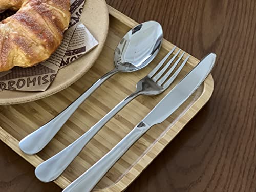 LOUVI Stainless Steel 12-Piece Dinner Knives Set, Table Steak Knives set for 12 (Silver 9 Inches)