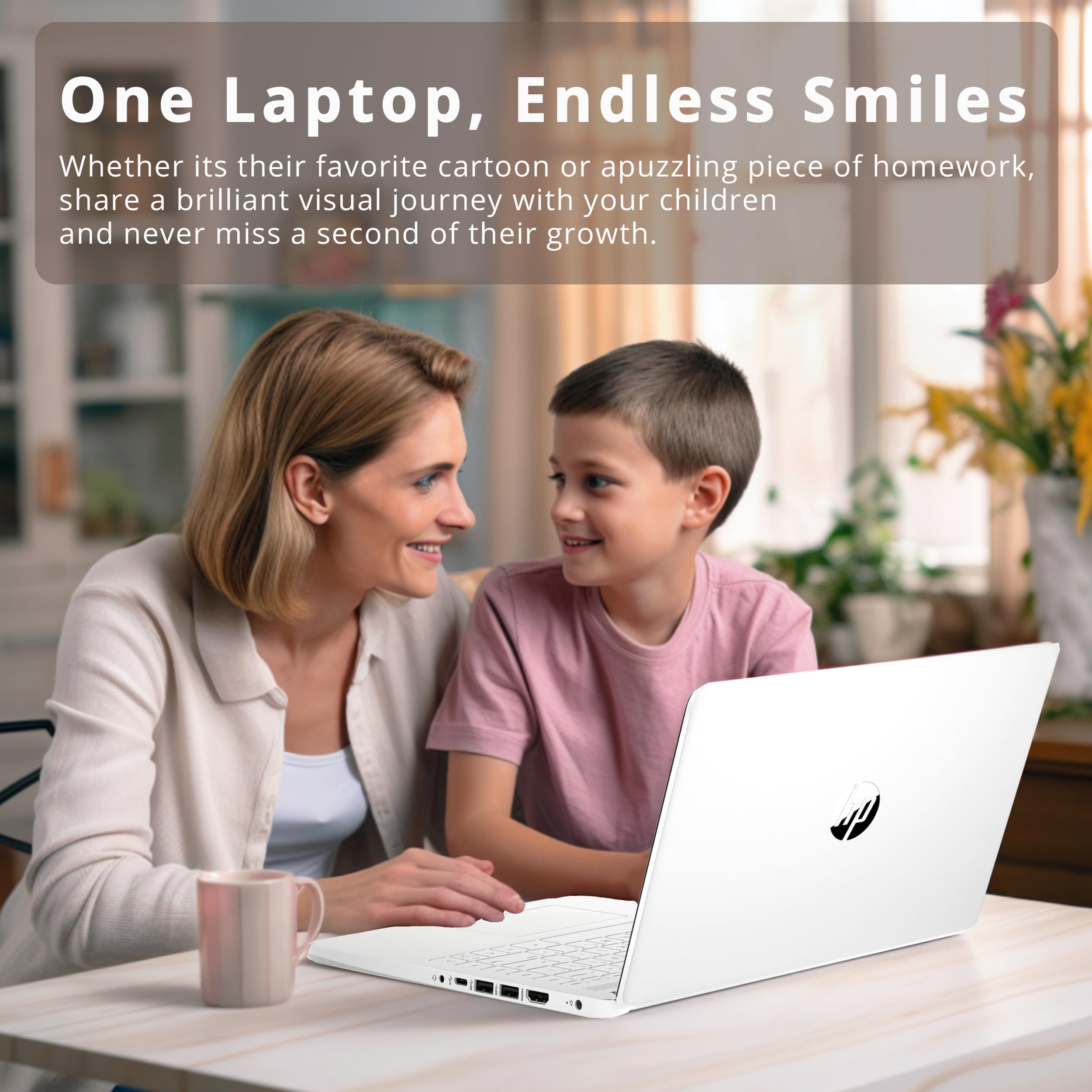 HP Stream 14'' HD Laptop, Intel Celeron N4020 Dual-core Processor, 8GB DDR4 RAM, 64GB eMMC, 1 Year Office 365, Webcam, HDMI, Windows 10S, White, 32GB Hotface USB Card