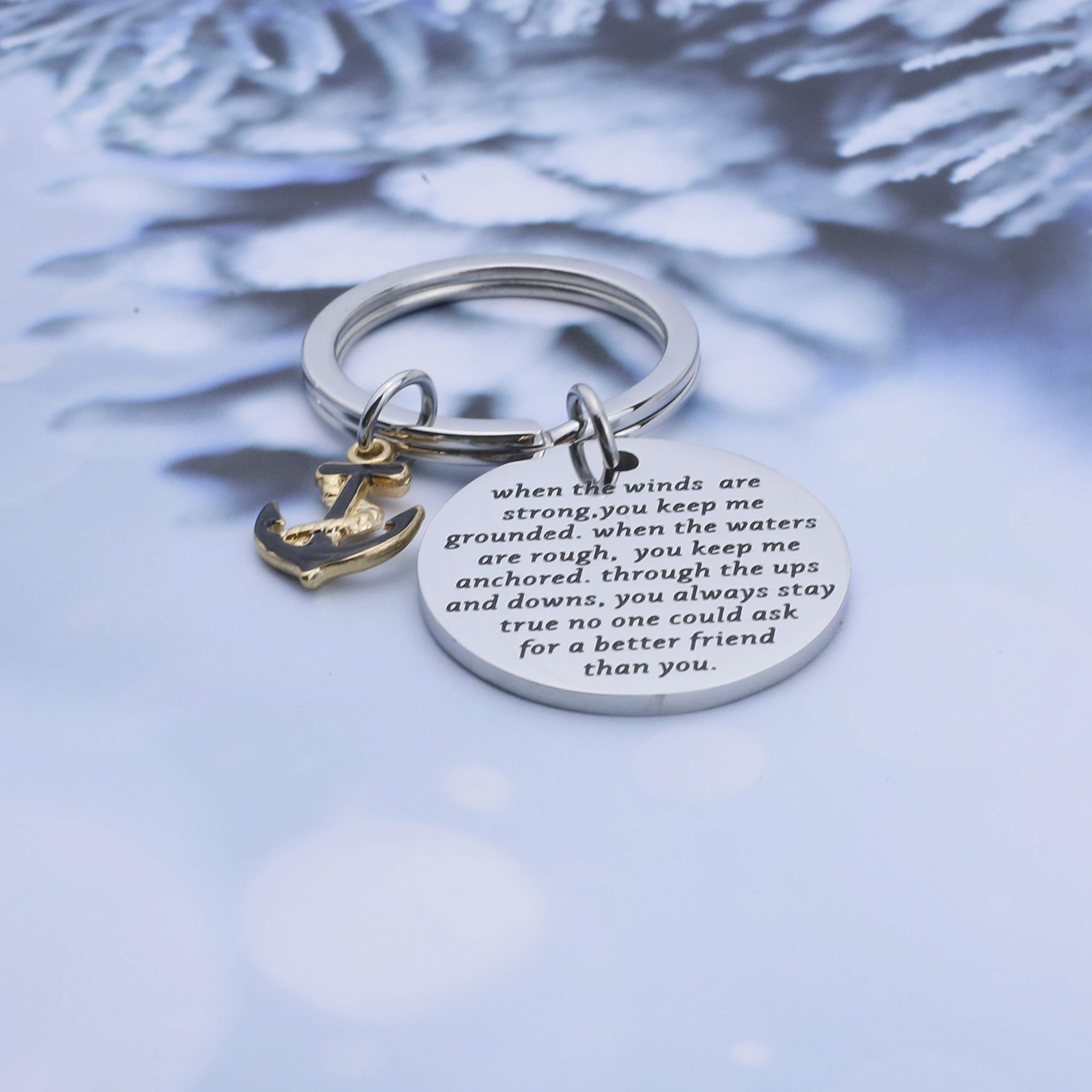 NC Anchor Keychain Sailor Gift Captain Keychain Nautical Jewelry Gift for Survivor Fisherman Sailing Enthusiast (keychain)