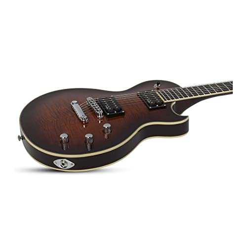 Schecter Solo-II Supreme 6-String Electric Guitar (Cats Eye Black Burst) Bundle with Tripod Guitar Stand and Combo Tuner/Metronome