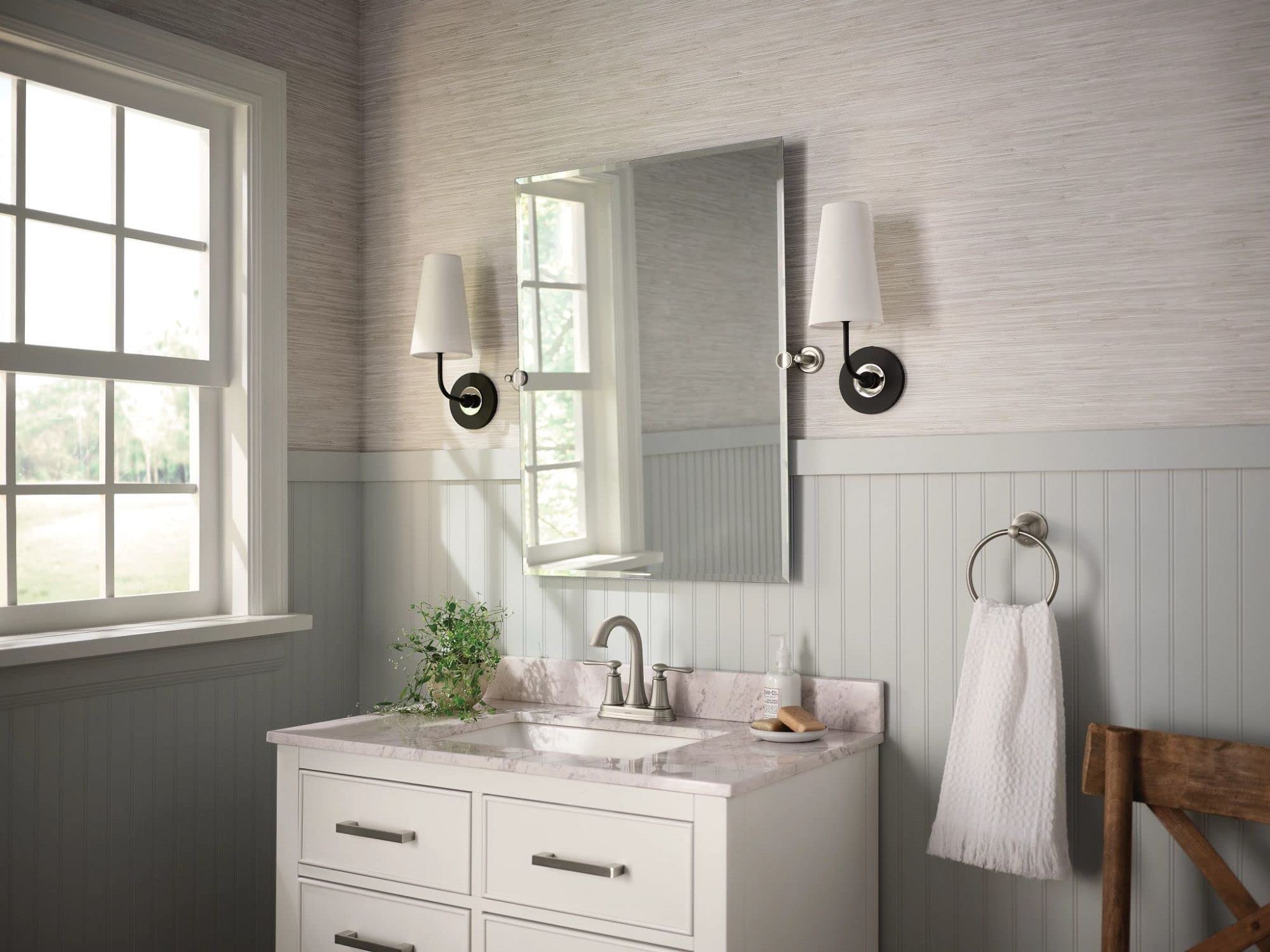 Moen 84092SRN Ellicott 4" Lavatory Faucet, Spot Resist Brushed Nickel