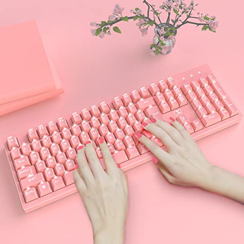 SOLUSTRE Mechanical Keyboard Computer Gifts Mechanical Gaming Keyboard Mechanical Touch Keyboard RGB LED Keyboard Wired Keyboard with LED Light Colorful Keyboard Pc Controller