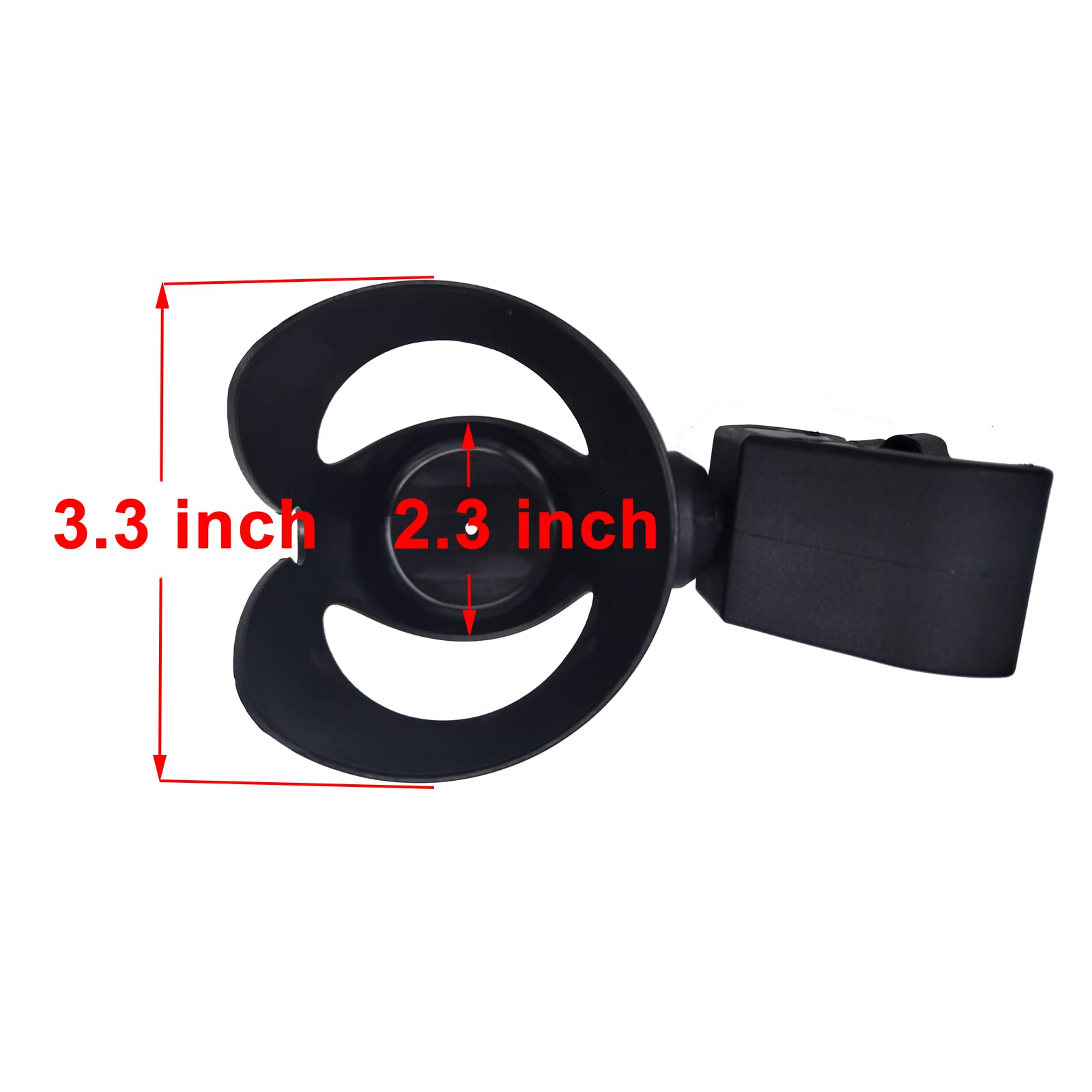Stroller Cup Bottle Mug Holder Universal Holder for Stroller,Bike,Wheelchair,Walker,Scooter,Black Rotatable and Adjustable Clamp(DJ-902-L9W9H14)