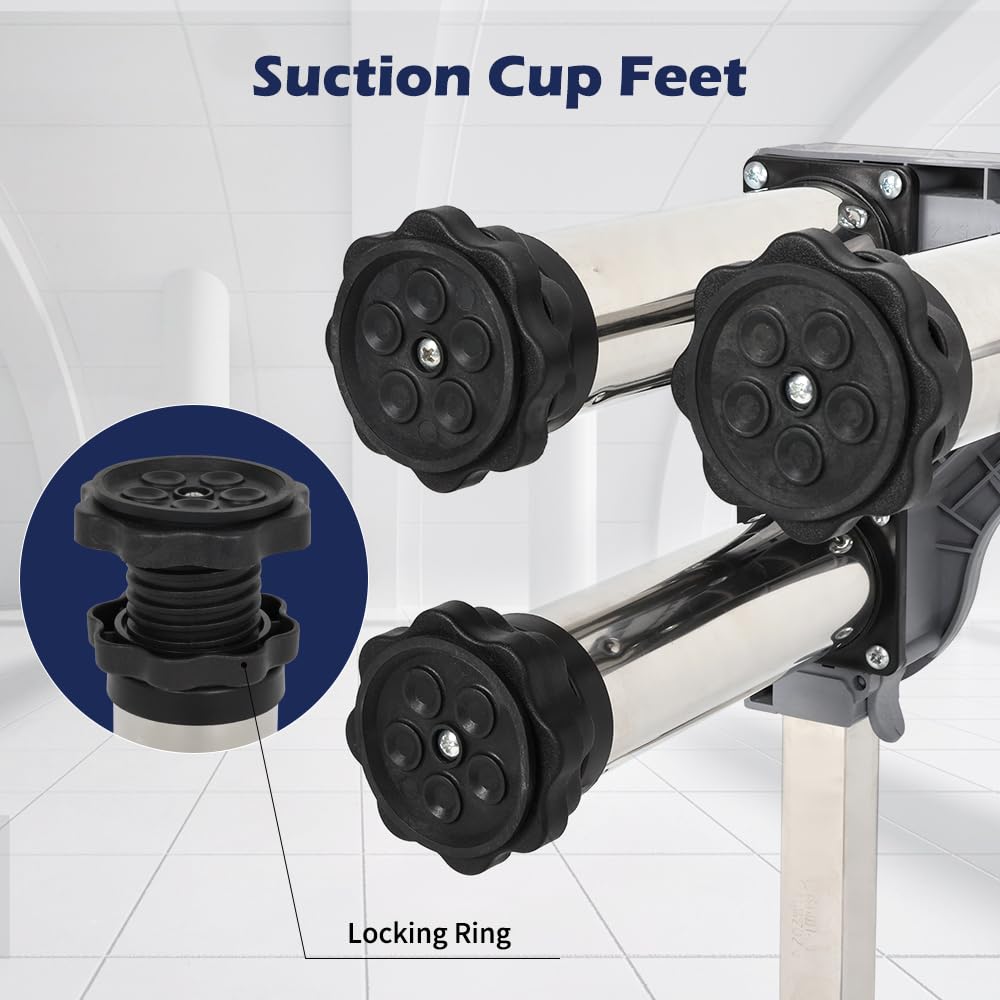 LUCKUP Washing Machine Stand Refrigerator Stand with 12 Heavy Duty Feet (Height: 9.4"-10.4") Washer Pedestal Adjustable Base for Washer and Dryer, Fridge, Max Load 660LB/300KG