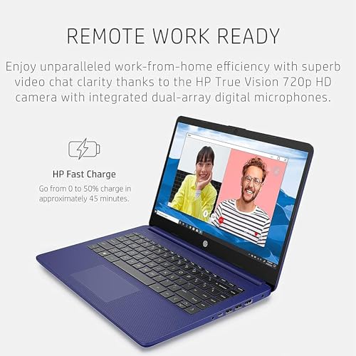 HP Stream Laptop 2023 Newest 14" HD Display, Intel Celeron N4120 Processor, 16GB RAM, 192GB Storge (64GB EMMC+128GB SD Card), Intel UHD Graphics 600, Webcam, Wi-Fi, Windows 11 Home in S Mode