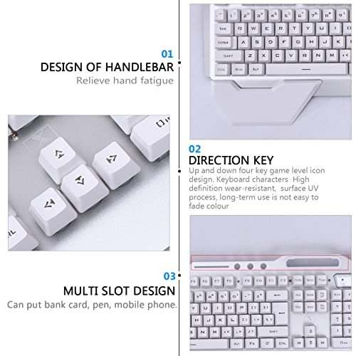 SOLUSTRE Rechargeable Keyboard and Wired Gaming Keyboard and Mouse Combo RGB Backlit Gaming Set Led Rainbow Backlit Keyboard Mouse Combo 2.