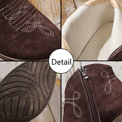 leather & suede winter boots square heel nude short comfortable thick heel suede short boots high heel casual rhinestone wedge boots