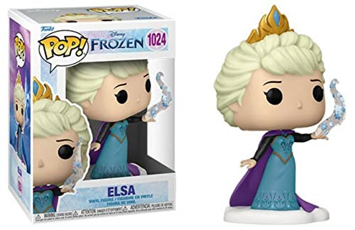 POP Disney: Ultimate Princess - Elsa Funko Vinyl Figure (Bundled with Compatible Box Protector Case), Multicolor, 3.75 inches