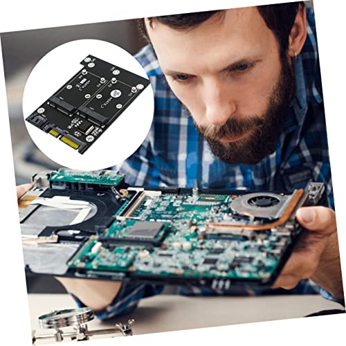 SOLUSTRE Dual Accessory Hard Replacement Double Computer Adapter to SSD Converter Iii Card Msata Drive Reader