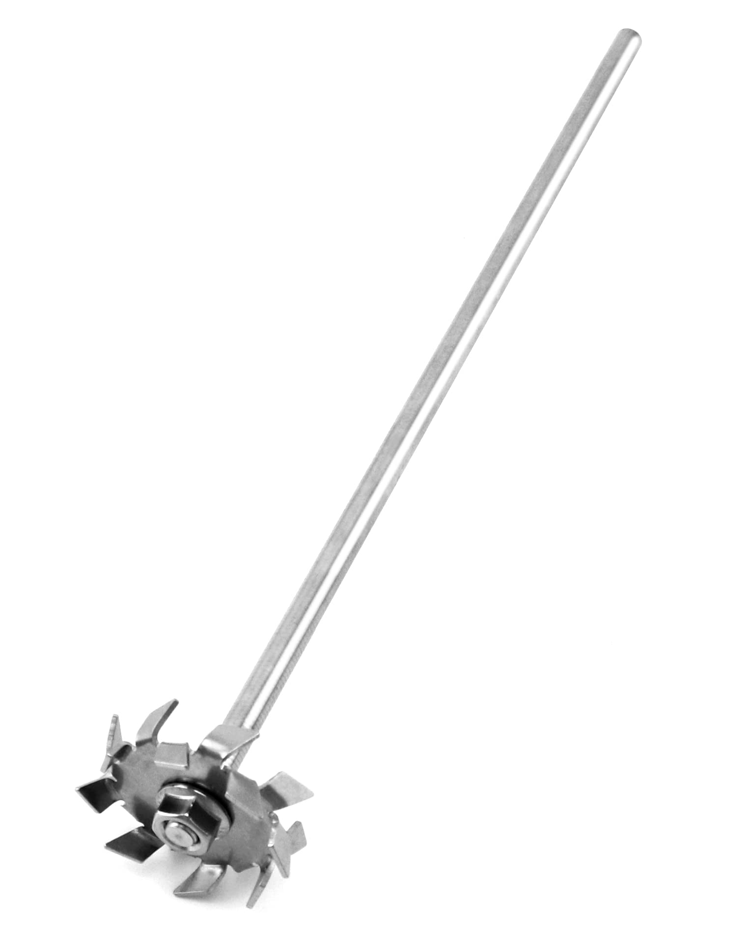 QWORK Dispersing Disc Dispersing Machine Blade Paddle Impeller, Stainless Steel Dispersion Impeller for Blender Overhead Stirrer Electric LAB Mixer, 8 x 300mm Rod, 50mm Disc
