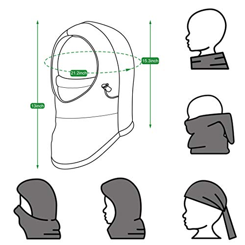 Kids Balaclava Ski Mask Winter Windproof Face Mask Warm Hat for Toddler Boy Girl Pink