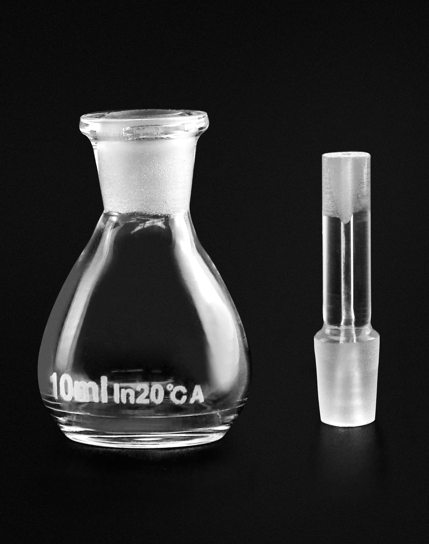 QWORK Specific Gravity Bottle, 2 Pack 10ml