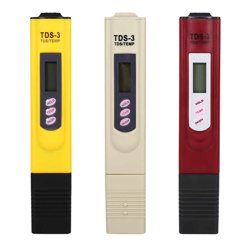plplaaoo TDS Tester,Portable Water Quality Meter LCD Pen for The aquaculture Industry Hospitals, Swimming Pools, Household tap Water Quality Testing, with 0-9990 PPM Measurement Range (Grey), tds