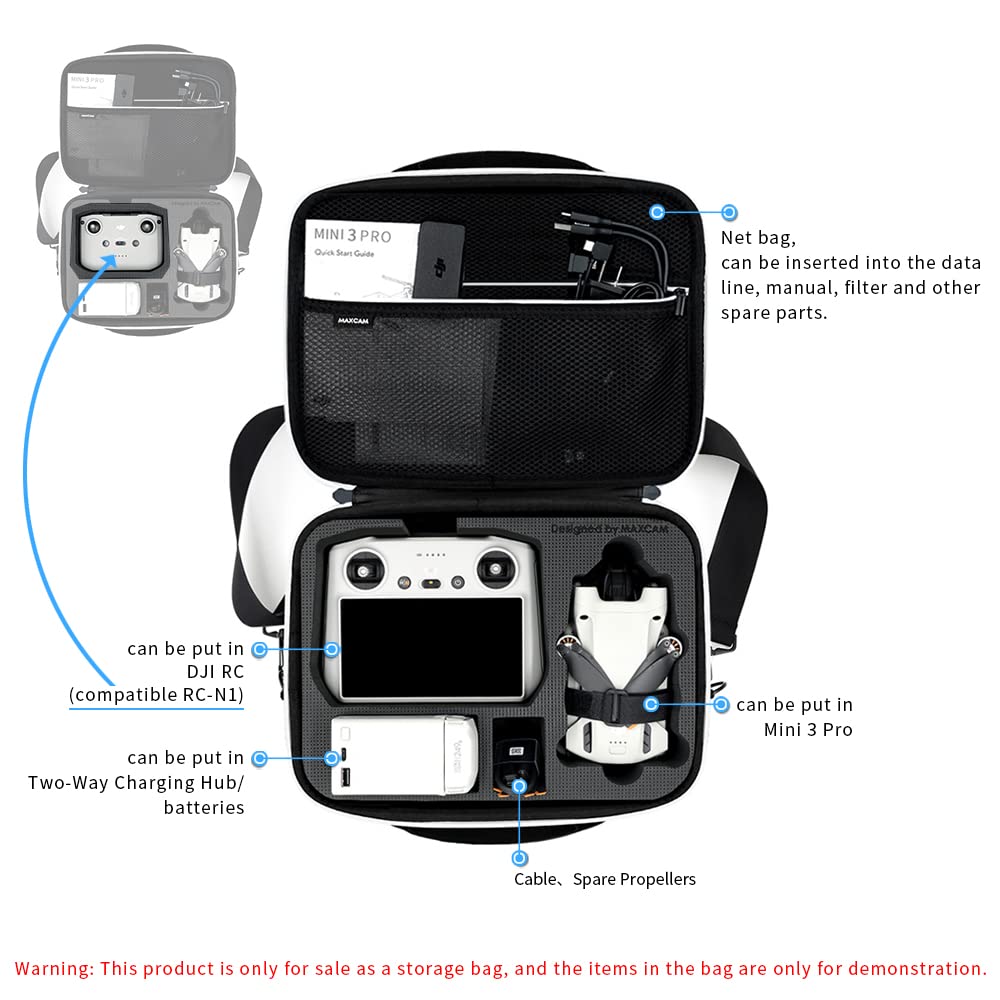 MAXCAM Carrying Case Compatible with DJI Mini 3 Pro