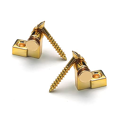 MAXCHEER Roller Guitar String Trees Guides Retainer for Fender Strat Stratocaster Tele Telecaster Electric Guitar,Pack of 4 (Gold)