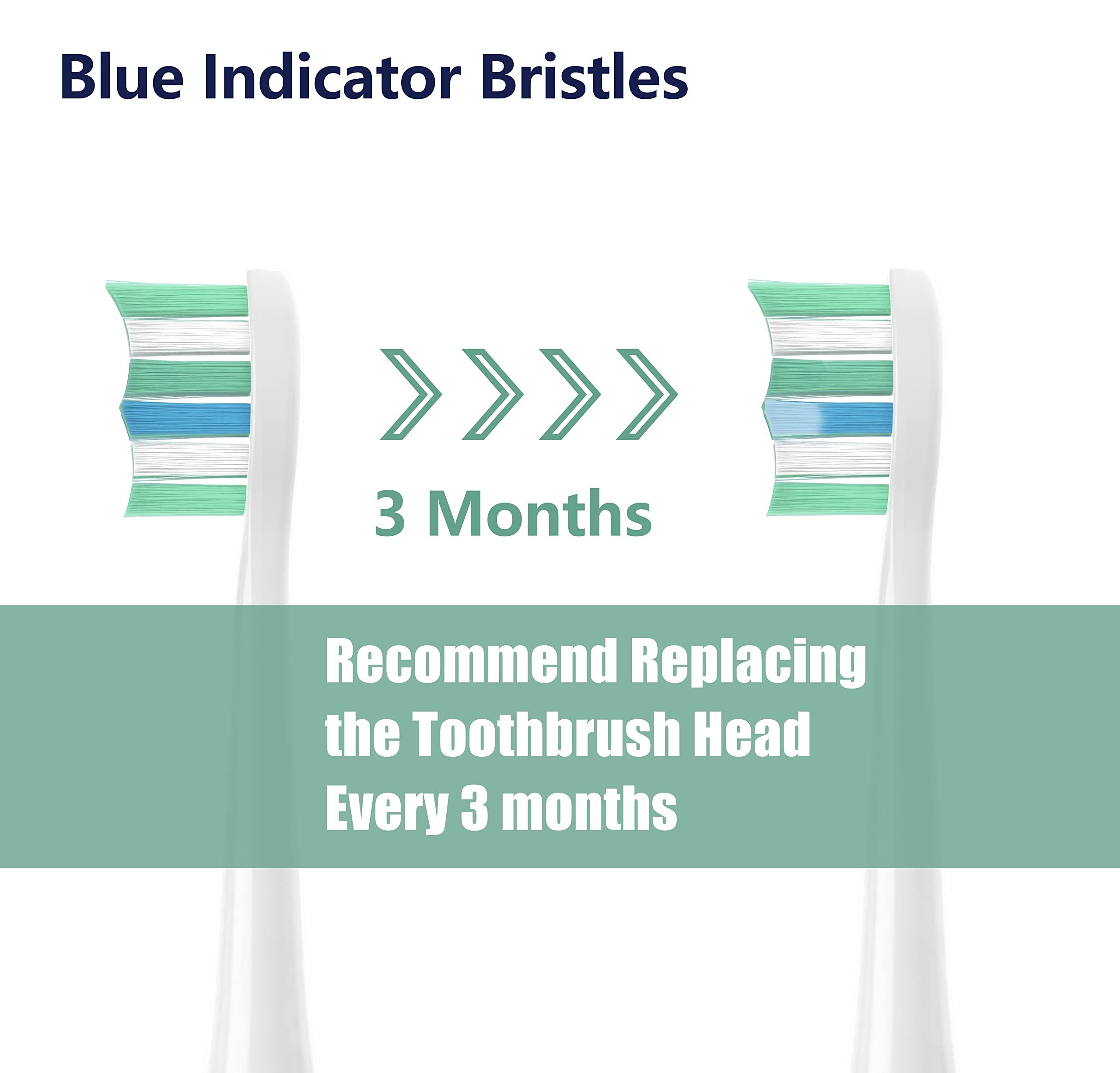 Replacement Heads Compatible with Philips Sonicare ProtectiveClean DailyClean Electric Toothbrush Head 2 Series Plaque Control Gum 4100 5100 C2 G2 HX9023, 10 Pack