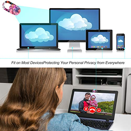 SOLUSTRE Tablet para Niños 4pcs Privacy Home Decor Slider Webcam Camera Ultra to Lid Pad Lens Flower Computer for Web Pattern Pro Tablet Laptop Cover Thin Smartphone Tablets Floral Phone Stickers