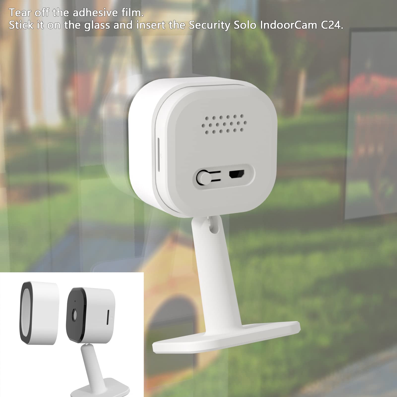 Pack of 2 Teccle Window Mount for Eufy Security Indoor Cam C24 C120, Through Window Use Eufy indoor Cam, No Indoor Reflections