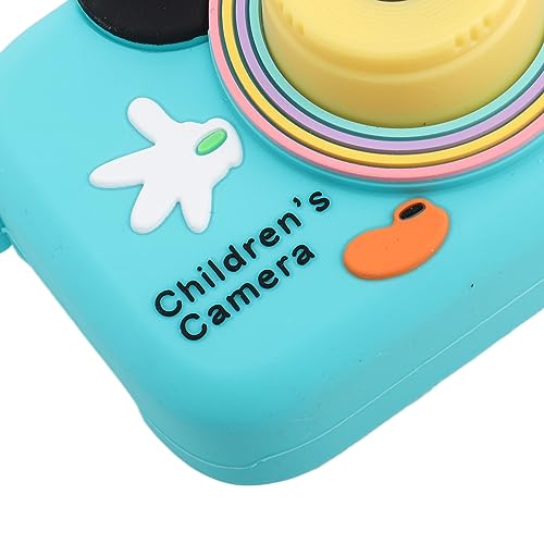 Kids Camera, Cute Cartoon Look HD Digital Video Camera with Silicone Protector, Front Rear Lens, Mini Digital Toddler Camera Toys Christmas Birthday Gifts for Boys and Girls (Blue)