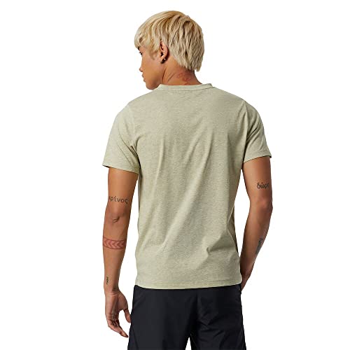 New Balance Men's Heathertech Tee, Olive Heather, Medium