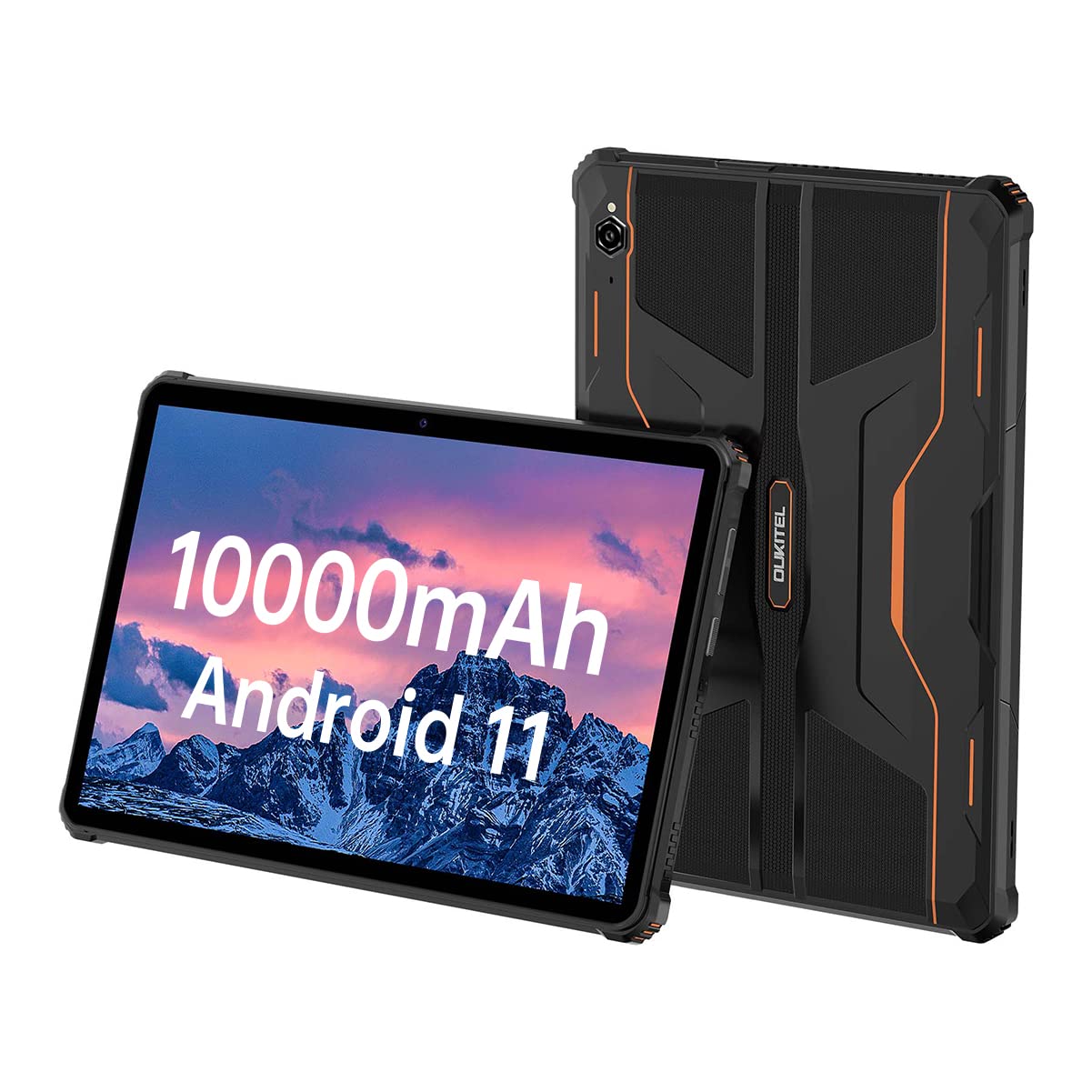 OUKITEL RT1 Android 11 Tablet 10.1 Inch 10000mAh Battery Rugged Tablet Unlocked 4GB 64GB 1TB Expandable Waterproof Tablet 16MP Camera 1920x1200 FHD+ Touchscreen Tablets 4G Dual SIM/5G WiFi/OTG/GPS
