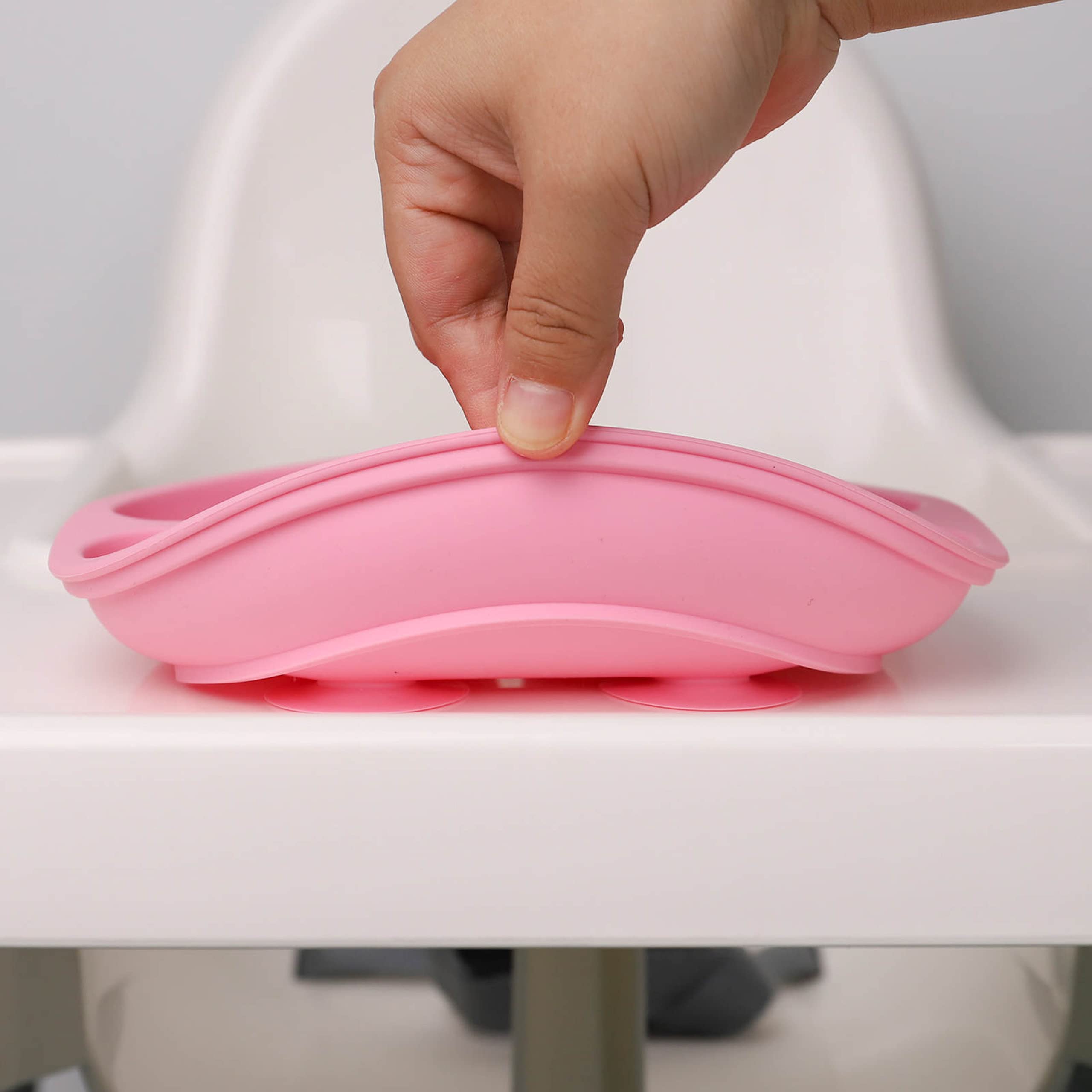 Suction Plates for Babies | 100% Silicone with Lid | Divided Design | Microwave & Dishwasher Safe