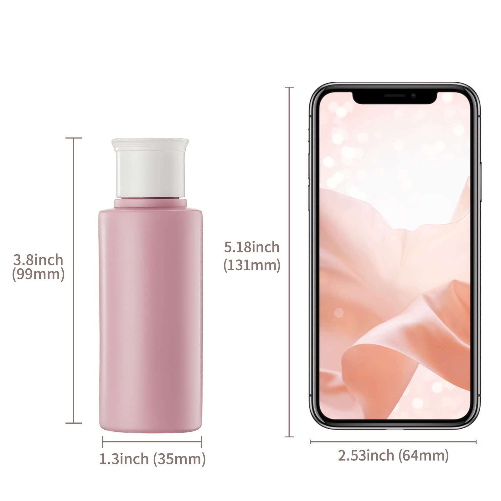 Owlyee Travel Bottles, 2oz Traveling Size Toiletry Containers Set with Bag, Empty Tsa Accessories for Shampoo, Lotion, Conditioner (60ML, 4PCS)