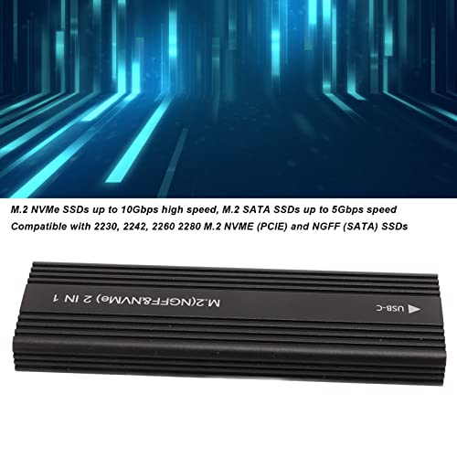 SSD Case, SSD Enclosure Aluminum Alloy Housing for PC