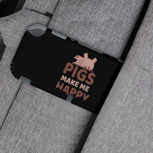 Pigs Make Me Happy Decal Stickers Cover Set Full Wrap Skin for Switch Protection Faceplate Sticker for Switch