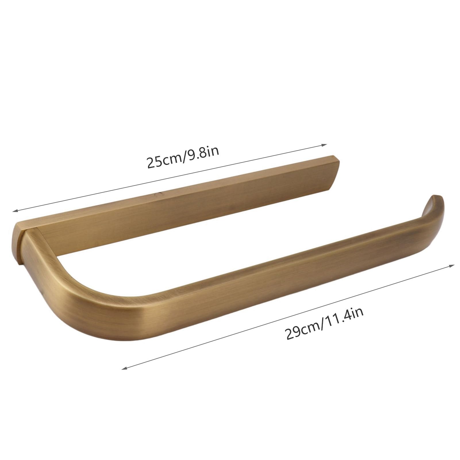 Stainless Steel Towel Rack, Wall Mounted Retro Style Space Saving Antique Brass Towel Holder for Bathroom Entrance(Large)
