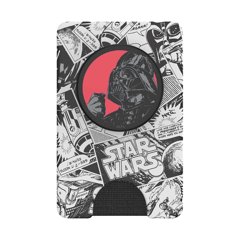 PopSockets: Phone Wallet with Expanding Grip, Phone Card Holder, Wireless Charging Compatible, Star Wars Darth Vader & Mount for Car Dash & Desk Black | PopSockets | PopMount 2 Car & Desk