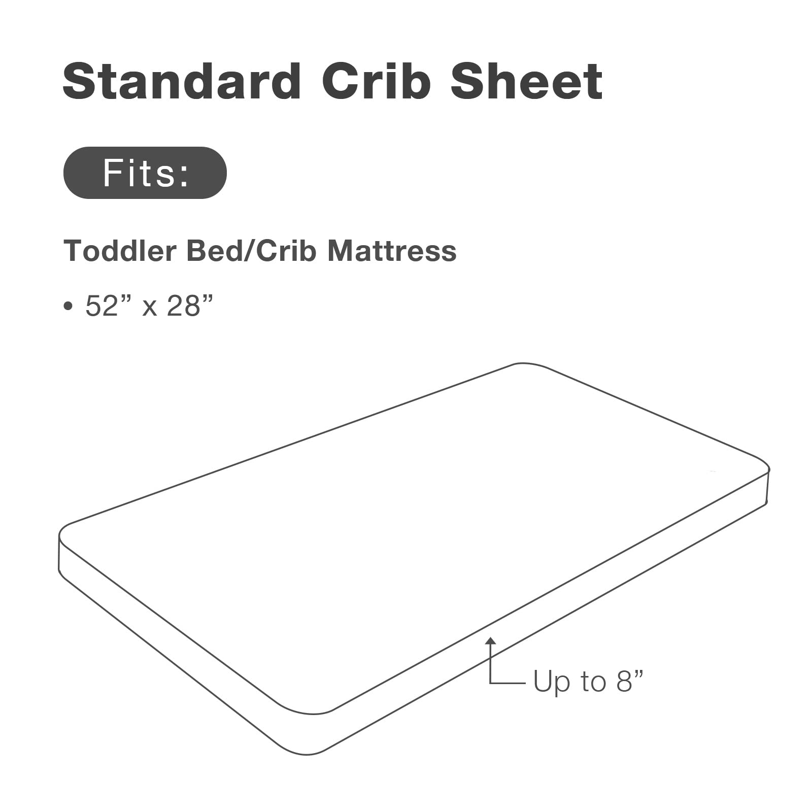 POSENPRO 2 Pack Microfiber Fitted Minky Crib Sheets for Baby Boys Girls, Solid Color Toddler Bed Sheets for Standard Crib and Toddler Mattresses with Dotted Backing, 28"x52"x8", Grey & White