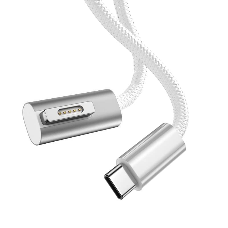 ππ₯π’π¦π USB C Magnetic Right Angle Adapter USB C 2 T-Tip Cable Cord 5.9FT1.8M PD 60W 100W Power Fast Head Charging Compatible with Old MacBook Pro After 2012 Year (No 14-15V Output) (Magsafe2 C)
