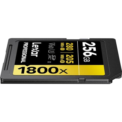 Lexar Gold Series Professional 1800x 256GB UHS-II SDXC Memory Card, 2-Pack