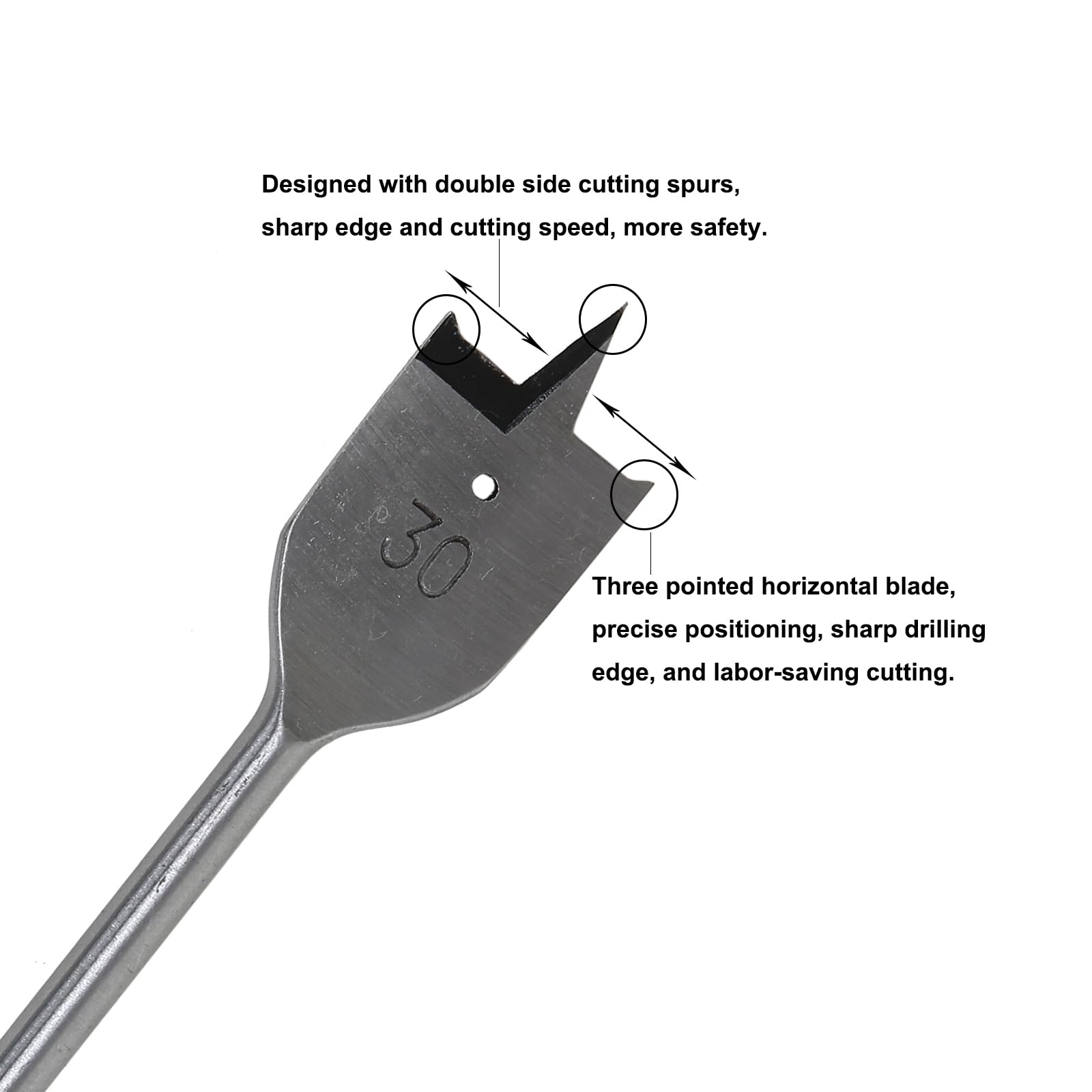 Spade Drill Bit Kit for Woodworking, Carbon Steel Paddle Flat Bits Carpenter Hole Cutter Hex Shank set of 17pcs 6/25~1-1/2 in